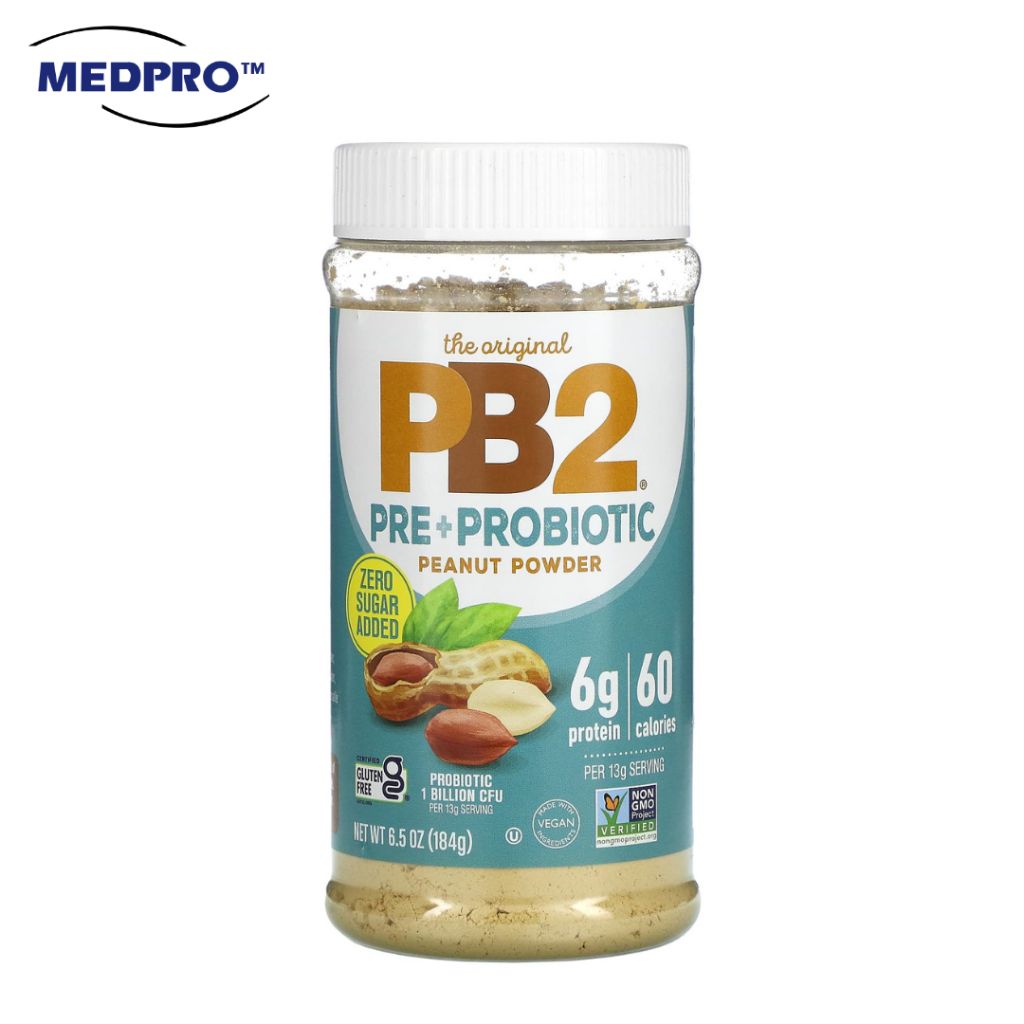 PB2 FOODS, THE ORIGINAL PB2, PRE + PROBIOTIC PEANUT POWDER, 6.5 OZ (184 ...