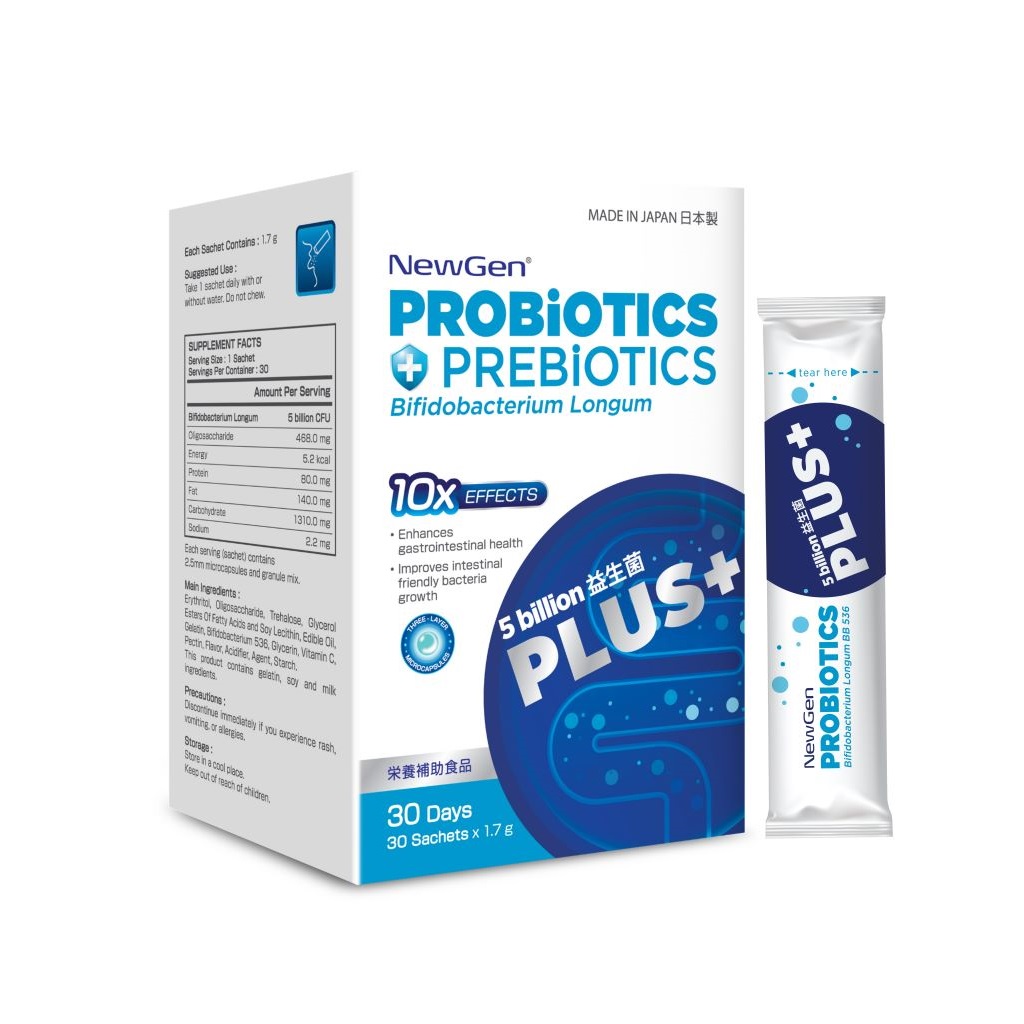 NewGen Probiotics + Prebiotics Plus 5 Billion CFU Bifidobacterium ...