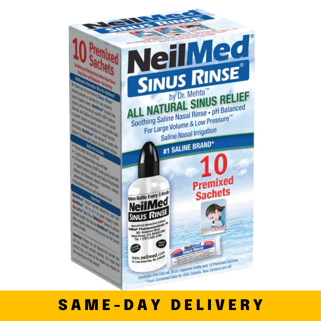 NEILMED Isotonic Sinus Starter Kit (Regular) 8oz, 10 Sachets | Doctor ...